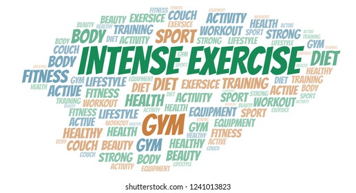 Intense Exercise Word Cloud Stock Illustration 1241013823 | Shutterstock