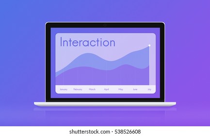 Interaction Connection Statistics Chart Concept Stock Illustration ...
