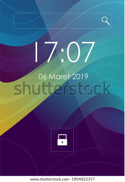 Interactive Blue Ui Design On Mobile Stock Illustration 1804822357 ...