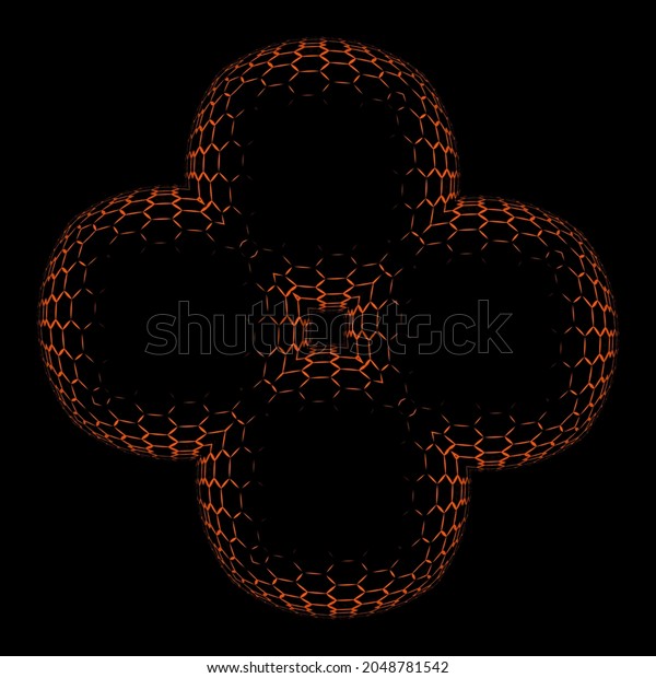 Interconnected Hexagon Shaped Sections New Sport Stock Illustration ...