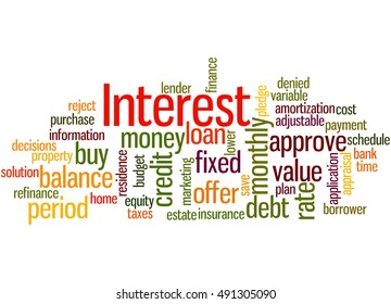 Interest Word Cloud Concept On White Stock Illustration 491305090 ...