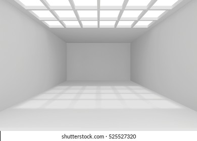 Interior Architecture Blank Room Ceiling Window Stock Illustration ...