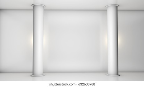 Interior Building Column 3d Render Illustration 스톡 일러스트 632635988 ...