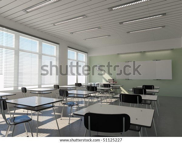 Interior Classroom 3d Rendering Stock Illustration 51125227