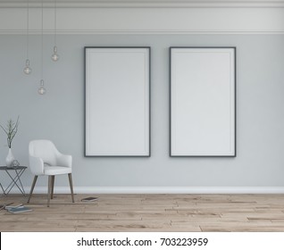 Interior Design Simple Scene Frames Modern Stock Illustration 703223959 ...
