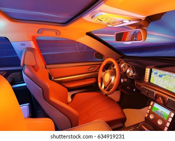 Interior Modern Car 3d Render Stock Illustration 634919231 | Shutterstock