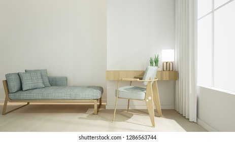Interior Relax Space 3d Rendering White Stock Illustration 1286563744 ...