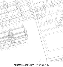 Interior Sketch Background Stock Illustration 212330182 | Shutterstock