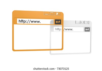 Internet Browser Windows Simplified Orange Gray Stock Illustration 73073125