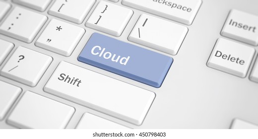 Internet Cloud Concept Blue Cloud Button Stock Illustration 450798403 ...