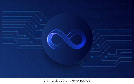 Internet Computer Icp Cryptocurrency Virtual Money Stock Illustration ...