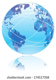 Internet Globe Globe Internet Connection Lines Stock Illustration ...