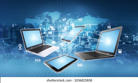 Internet Information Technology Conceptual Image Computer Stock ...