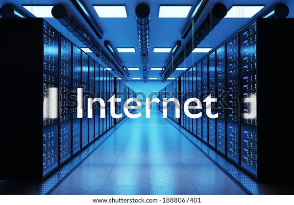 Internet Logo Large Modern Data Center Stock Illustration 1888067401 ...