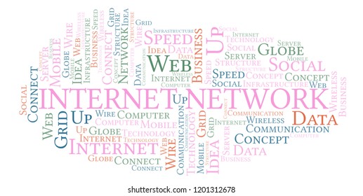 Internet Network Word Cloud Stock Illustration 1201312678 | Shutterstock