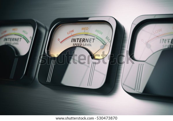 Internet Speed Level Test Concept Maximum Stock Illustration 530473870