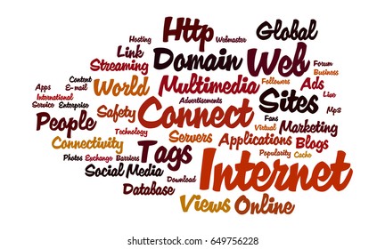 Internet Word Cloud Stock Illustration 649756228 | Shutterstock
