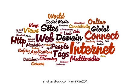 Internet Word Cloud Stock Illustration 649756234 | Shutterstock