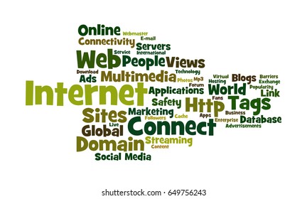 Internet Word Cloud Stock Illustration 649756243 | Shutterstock