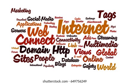 Internet Word Cloud Stock Illustration 649756249 | Shutterstock