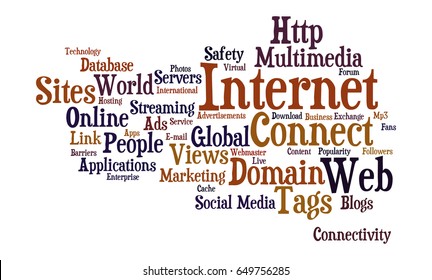 Internet Word Cloud Stock Illustration 649756285 | Shutterstock