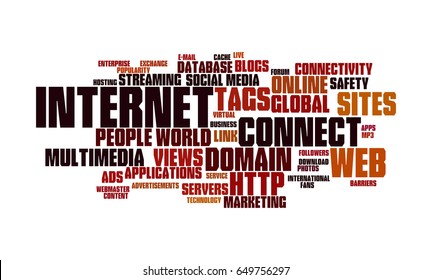 Internet Word Cloud Stock Illustration 649756297 | Shutterstock