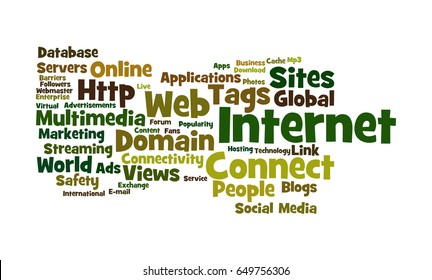 Internet Word Cloud Stock Illustration 649756306 | Shutterstock