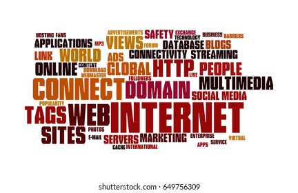 Internet Word Cloud Stock Illustration 649756309 | Shutterstock