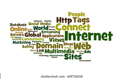 Internet Word Cloud Stock Illustration 649756318 | Shutterstock