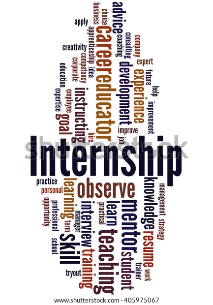 Internship Word Cloud Concept On White Stock Illustration 405975067 ...