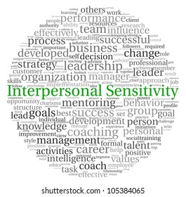 Interpersonal Sensitivity Concept Word Tag Cloud Stock Illustration ...