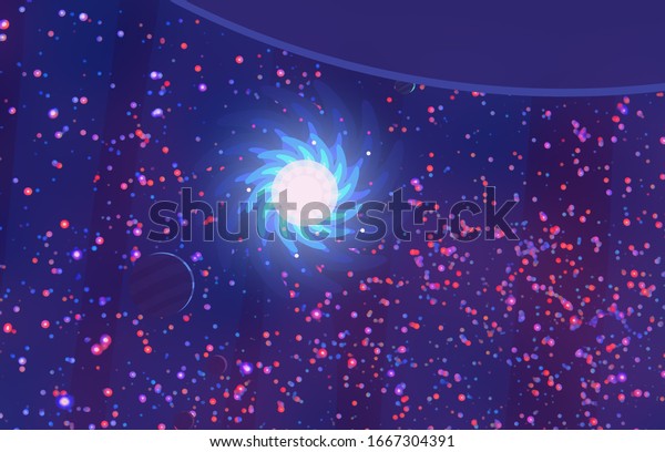 Interplanetary Space Science Fiction Background Stars Stock ...