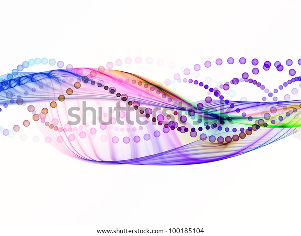Interplay Colored Oscillating Sine Wave Patterns 스톡 일러스트 100185104 ...