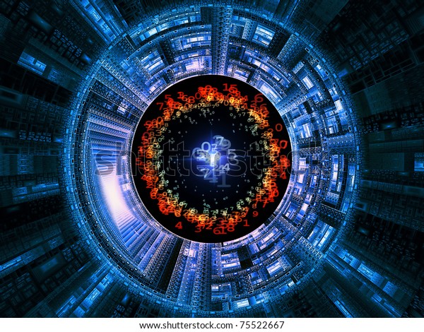 Interplay Digital Symbols Abstract Forms On Stock Illustration 75522667
