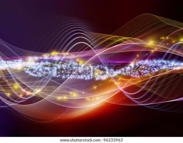 Interplay Overlapping Abstract Waves Colors Lights Stock Illustration ...