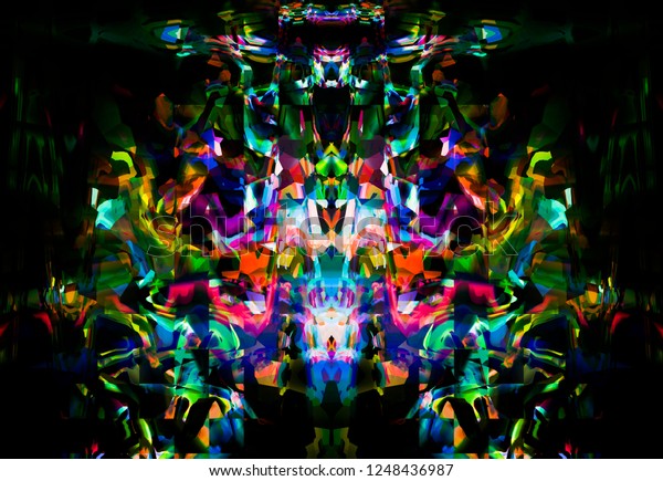 Intersection Rays Creates Beautiful Mosaic Pattern Stock Illustration ...