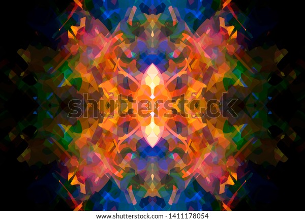 Intersection Rays Creates Beautiful Mosaic Pattern Stock Illustration ...