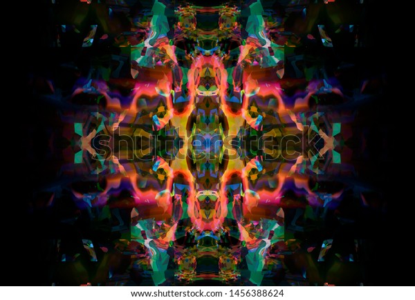 Intersection Rays Creates Beautiful Mosaic Pattern Stock Illustration ...