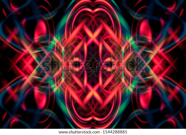 Intersection Rays Creates Beautiful Mosaic Pattern Stock Illustration ...