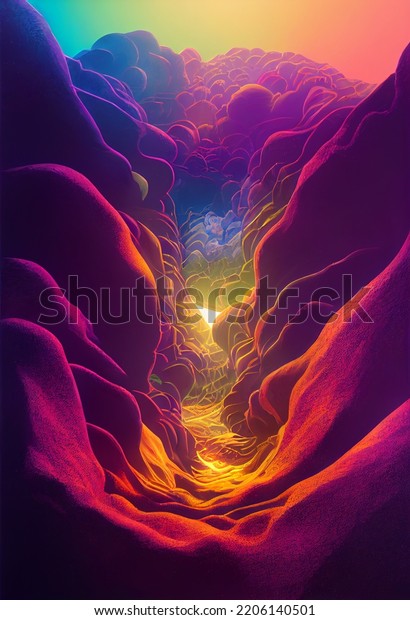 Into Void Cosmic Universe 3d Background Stock Illustration 2206140501 ...