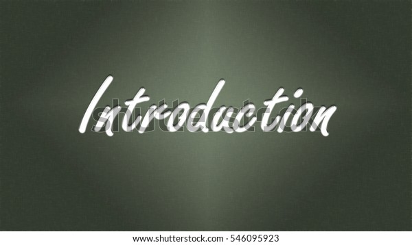 Introduction Text High Resolution Green Background 库存插图 546095923 ...