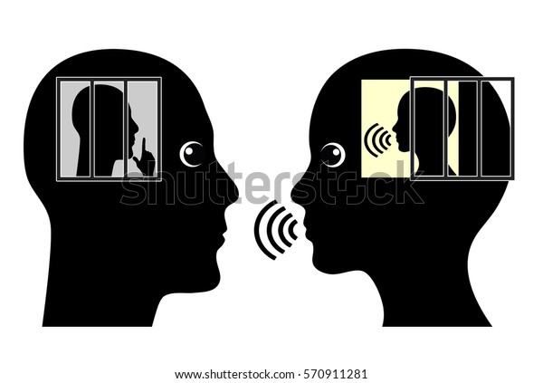 Introvert Extrovert Different Character Traits Man Stock Illustration ...