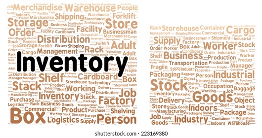 Inventory Word Cloud Shape Concept Stock Illustration 223169380 ...