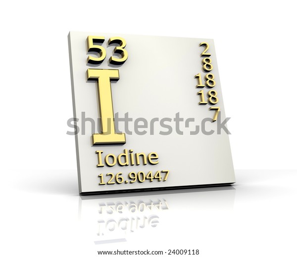 Iodine Form Periodic Table Elements Stock Illustration 24009118 ...