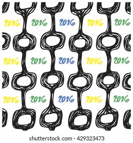 Ipanema Beach Pattern Set Vector Illustration Stock Vector (Royalty ...