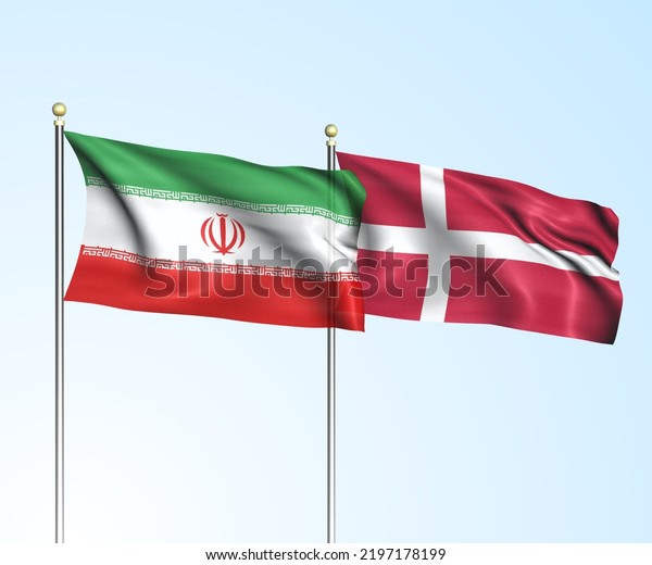 Iran Flag Denmark Flag 3d Rendering Stock Illustration 2197178199 ...