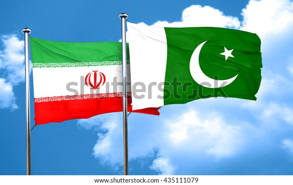 Iran Flag Pakistan Flag 3d Rendering Stock Illustration 435111079 ...