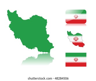 Iranian Symbols Main Information Travelers Map Stock Vector (Royalty ...