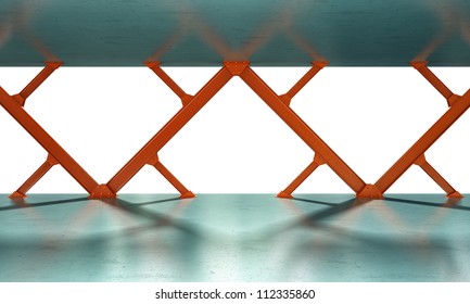 Iron Beams 3d Rendering Stock Illustration 112335860