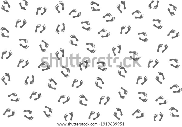 Irregular Repeating Pattern Human Footprints On Stock Illustration ...